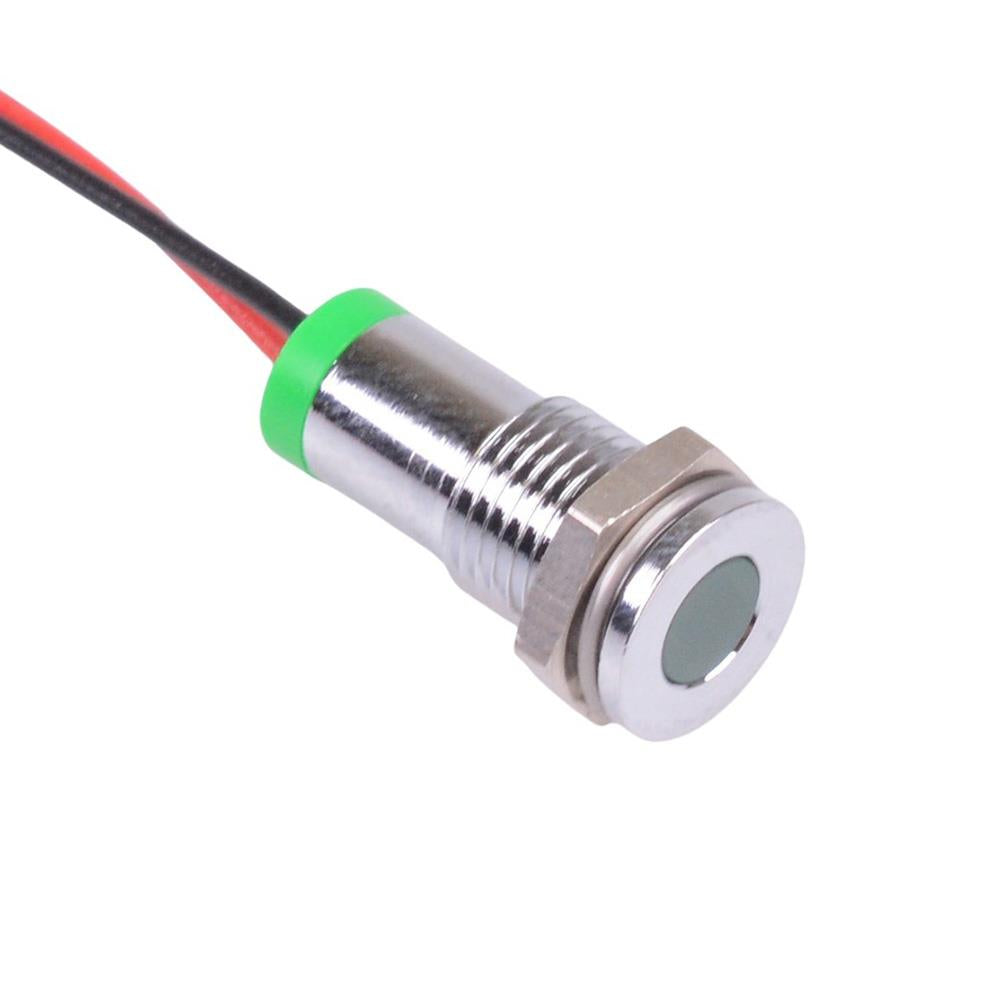 Q8F7CXXG12 Green Flush 8mm 12VDC LED Panel Indicator APEM — Switch ...