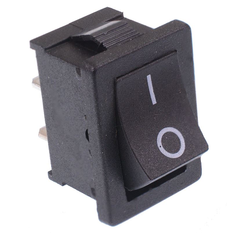 Rectangle On-Off Black Rocker Switch SPST — Switch Electronics | Your ...