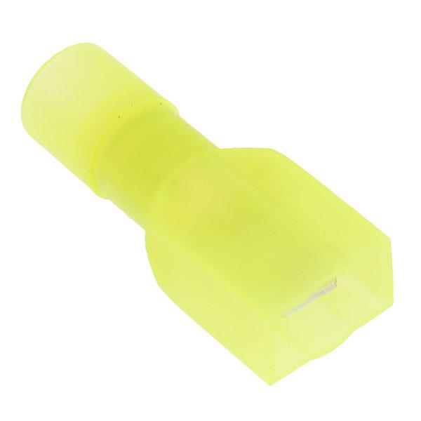 Yellow 6.3mm Nylon Insulated Male Crimp Terminal Connectors — Switch ...