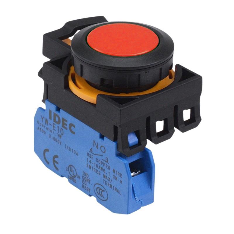 CW1B-M1E10R Red Momentary Push Button Switch 1NO IP65 IDEC — Switch Electronics | Your One Stop ...