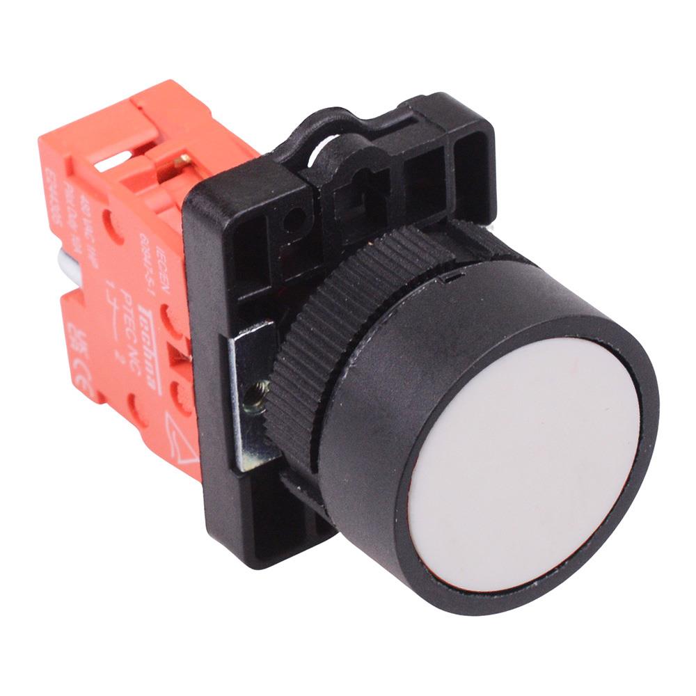 Techna PtecPNWhite White Flush Push Button Switch 10A 1NC — Switch ...