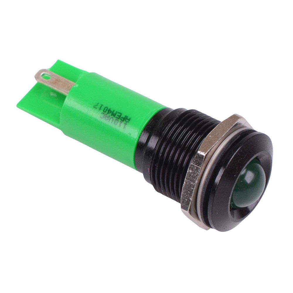 Q16P1BXXHG110E Hyper Bright Green Prominent 16mm 110VAC LED Panel Indi ...