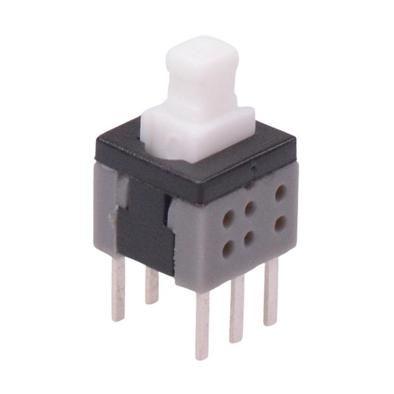 Latching 5.8x5.8mm PCB Push Button Switch DPDT 100mA 30VDC — Switch Electronics | Your One Stop ...