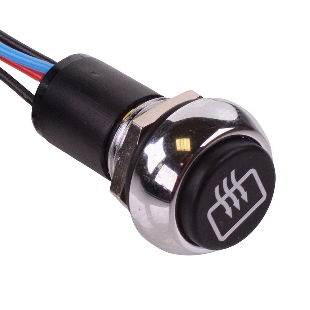 Heated Front Window illuminated Automotive Momentary 12mm Push Button ...