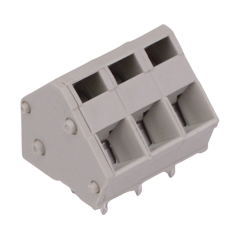 3-Way 5mm 45° Spring Clamp PCB Terminal Block Grey 15A 300V — Switch ...