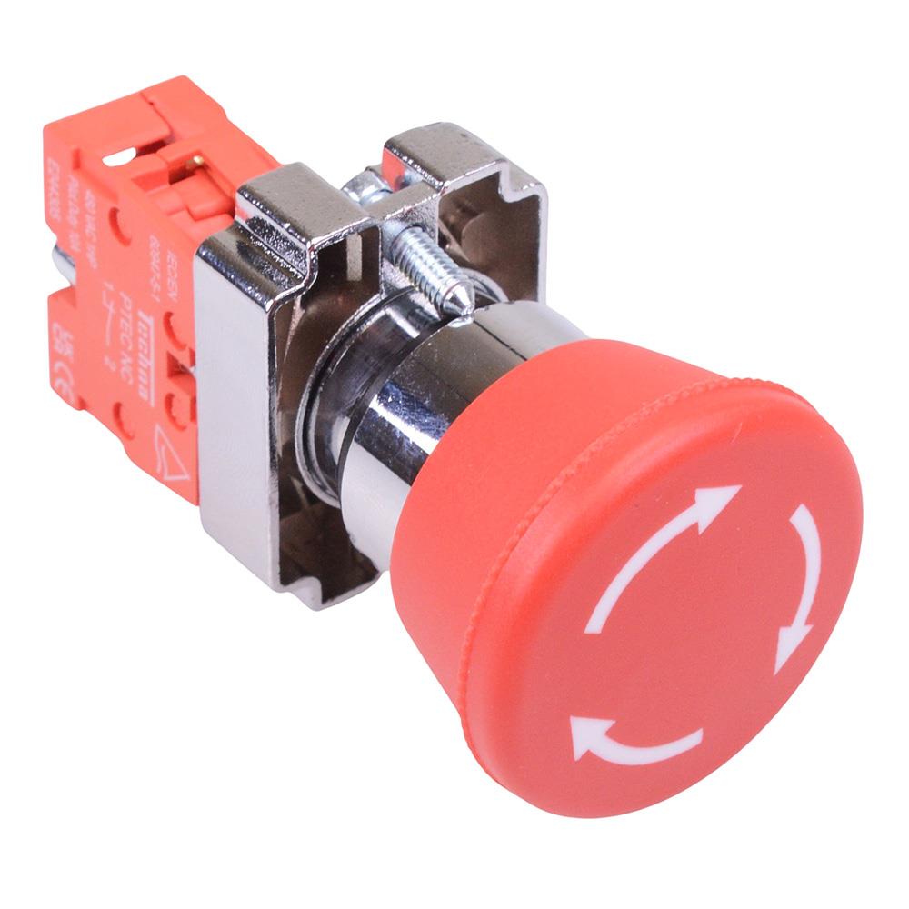 Techna PtecMetMushT40 Emergency Stop Button Switch 10A 1NC — Switch Electronics | Your One Stop ...