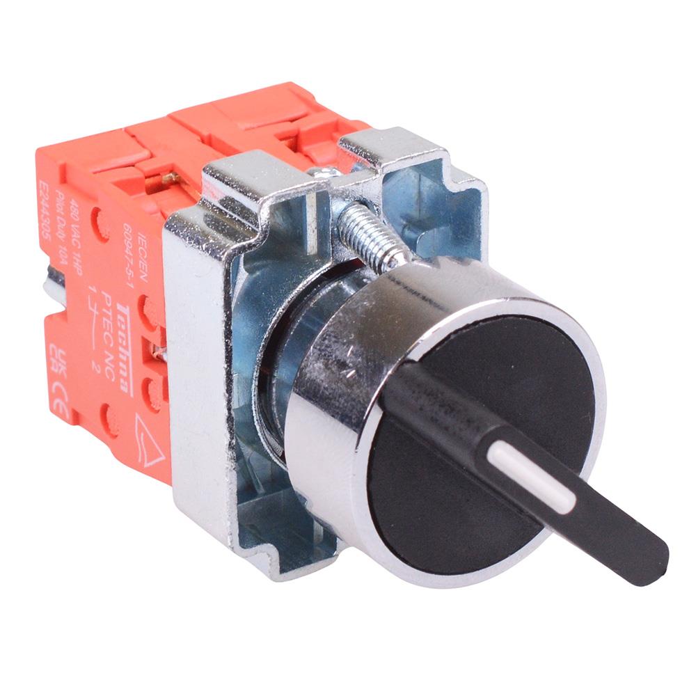 Techna PtecMetSN3F 3 Position Metal Selector Switch 10A 2NC — Switch ...