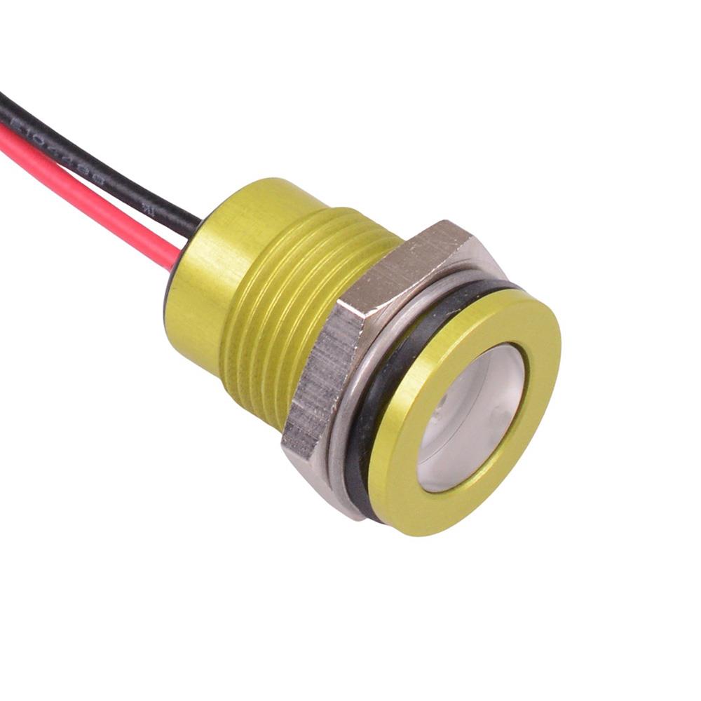 Q14F5AYXXSG12E Super Bright Green Flush 14mm 12VDC LED Panel Indicator ...