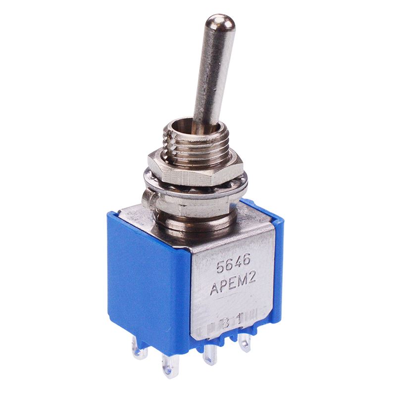 5646A On-On 6.35mm Miniature Toggle Switch DPDT 4A 30VDC APEM — Switch Electronics | Your One ...