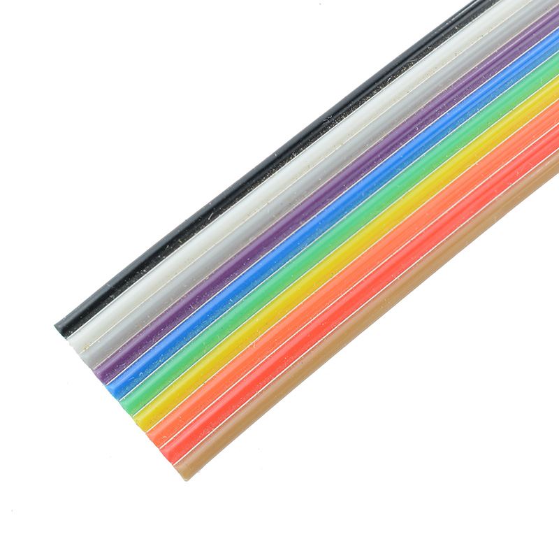 10-Way Coloured Ribbon Cable 28AWG (price per metre) — Switch ...