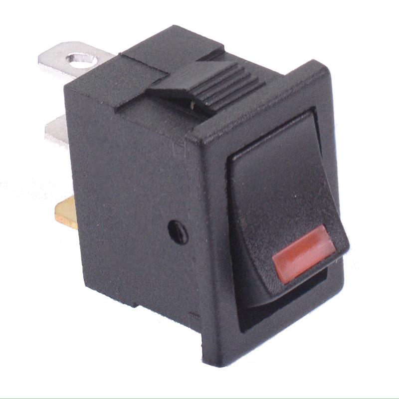 Red 12V illuminated Rectangle Rocker Switch SPST 15A — Switch ...