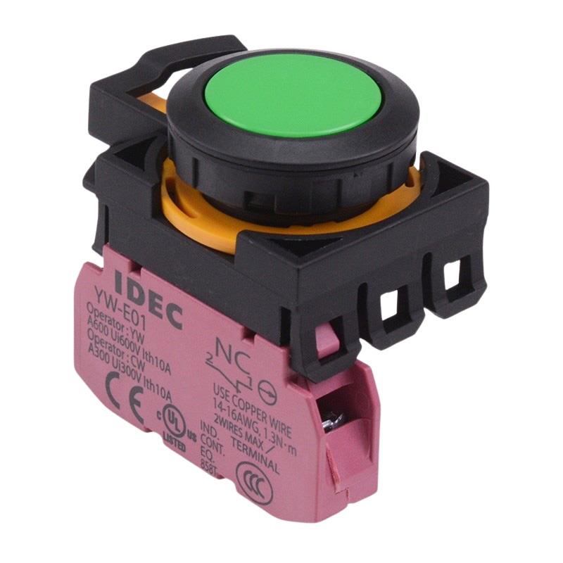 CW1B-M1E01G Green Momentary Push Button Switch 1NC IP65 IDEC — Switch Electronics | Your One ...