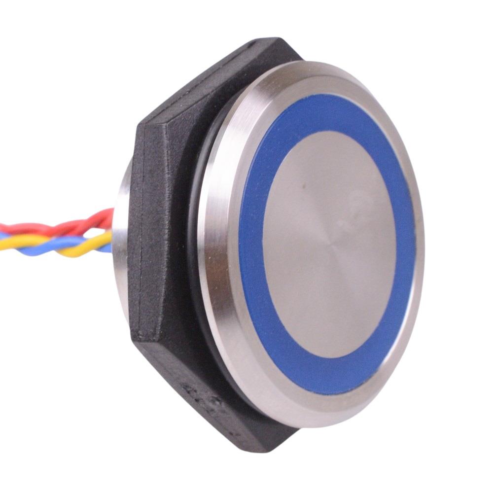 PBAM3AFB002E0B APEM Blue LED 24VDC Momentary NO 30mm Piezo Switch Prew ...