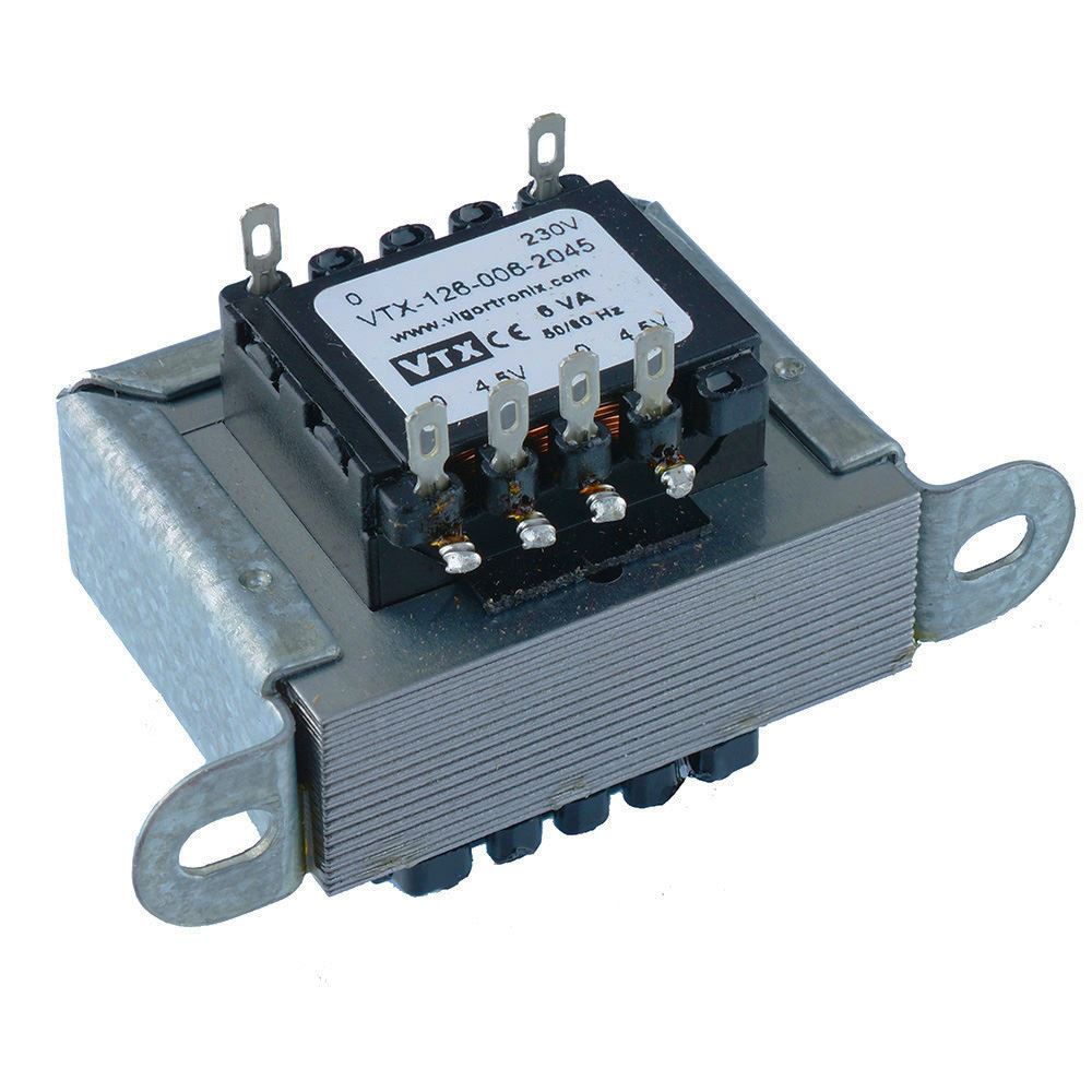 VTX-126-006-215 Chassis Mount Transformer 230V 6VA 15V+15V Vigortronix — Switch Electronics ...