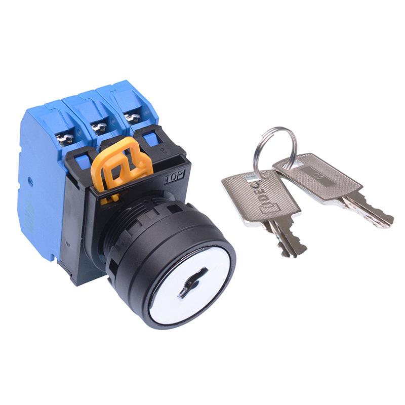 YW1K-3AE30 22mm 3 Position Maintained Key Switch 3NO IP65 IDEC — Switch ...