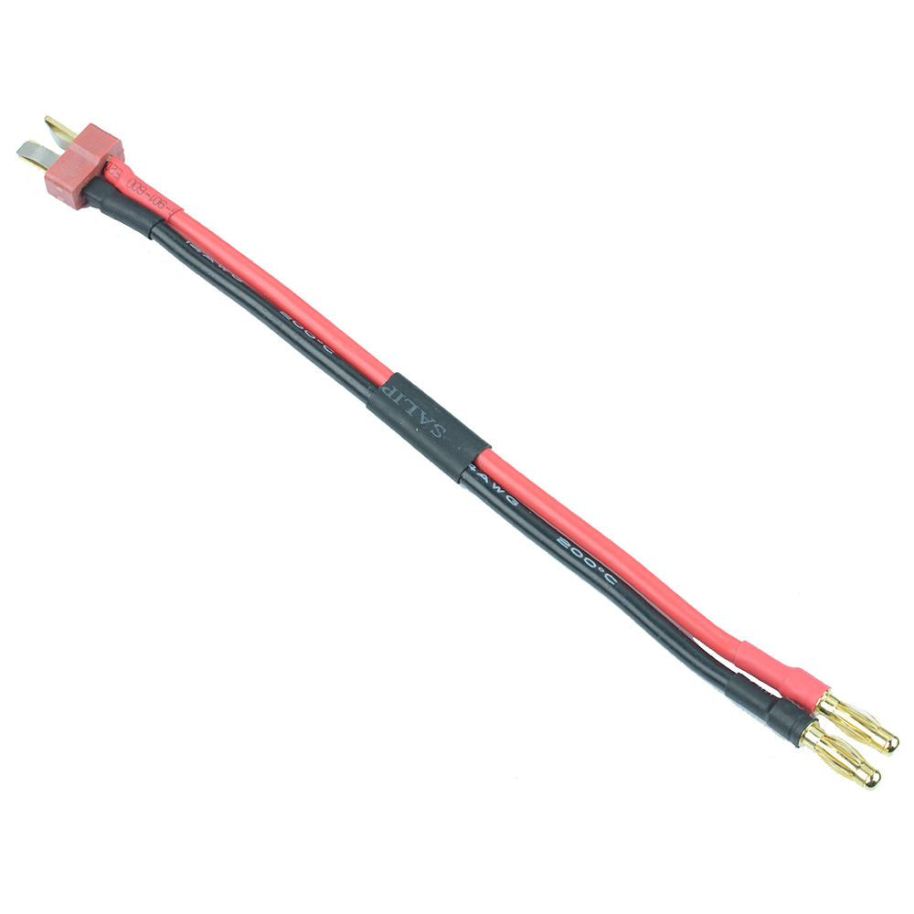 Deans Male T-Plug to 4mm Gold Banana Adapter 150mm — Switch Electronics ...