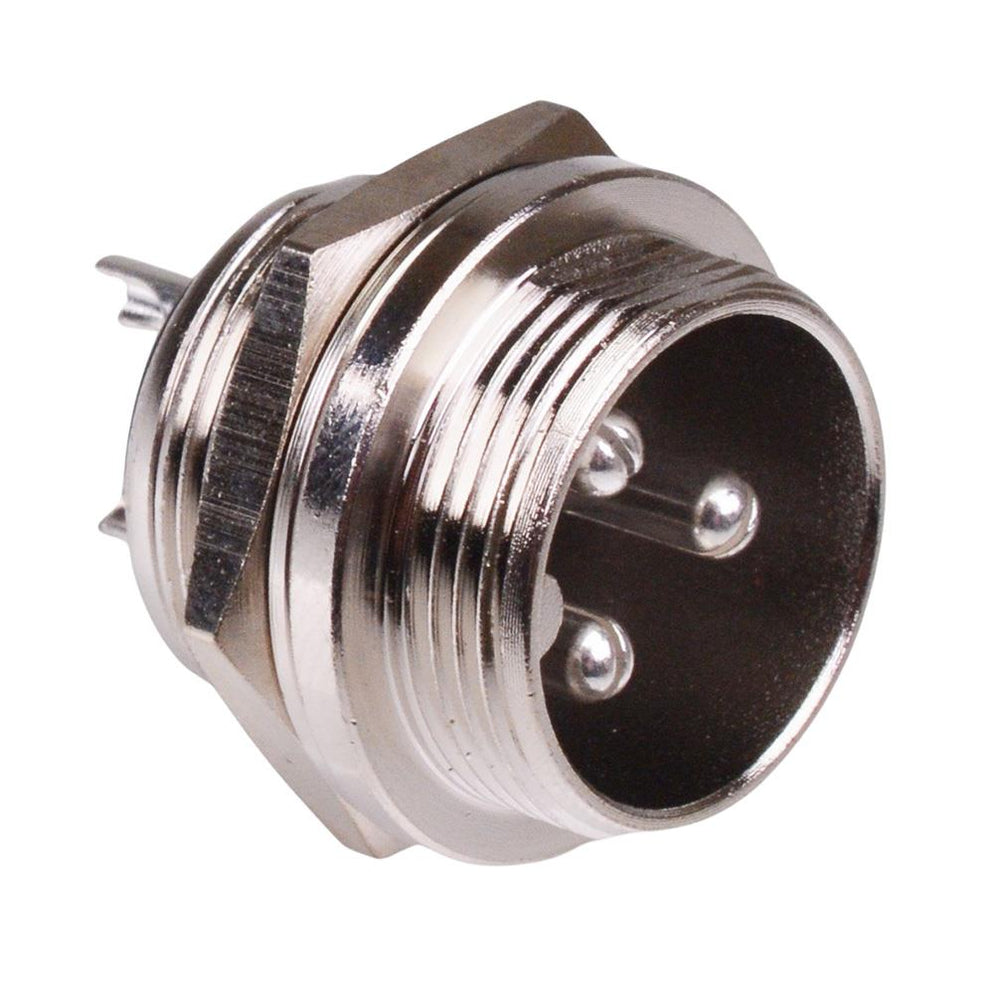 3 Way Male M19 Metal Circular Panel Mount Socket Connector — Switch ...